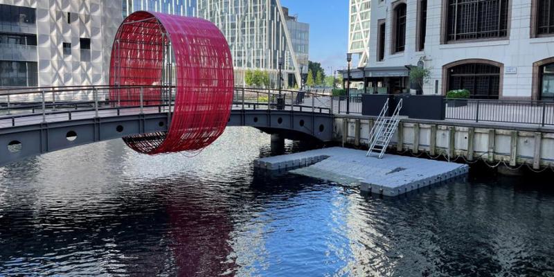 Open water swimming venue launched in London's Canary Wharf ...