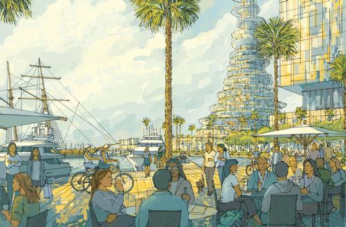 BIG’s iconic 500-ft tower would anchor San Diego waterfront development ...