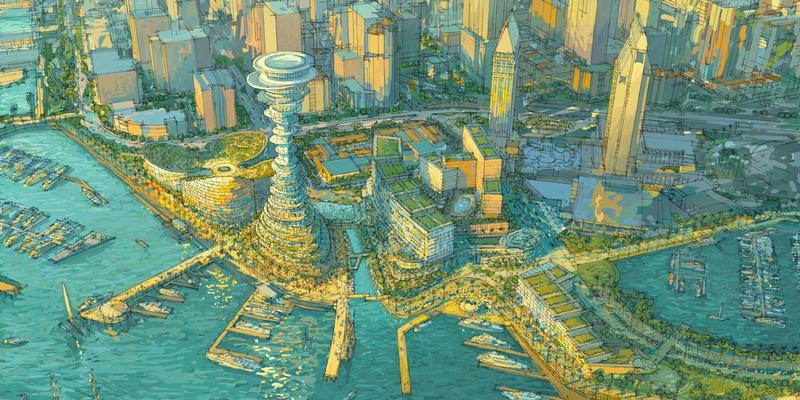 BIG’s iconic 500-ft tower would anchor San Diego waterfront development ...