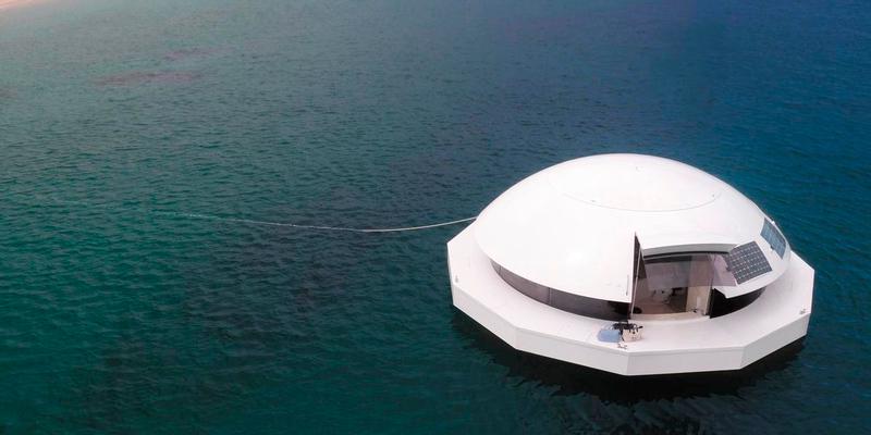 Solar-powered pod houses floating hotel room | Architecture and design ...