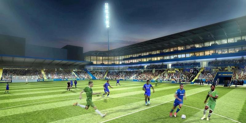 New visuals revealed for KSS-designed AFC Wimbledon stadium ...
