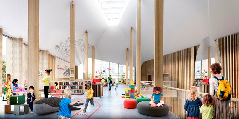 Schmidt Hammer Lassen design hybrid library-theatre for Skien ...