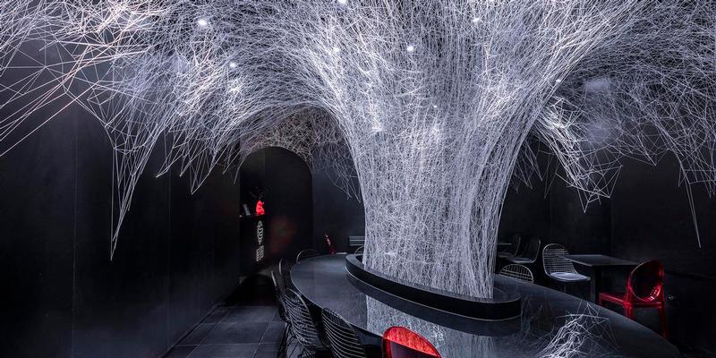 Catanian's abstract noodle tree envelops a Beijing restaurant ...